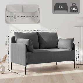 Ziden Couch 2 Sitzer látka – tmavě šedá
