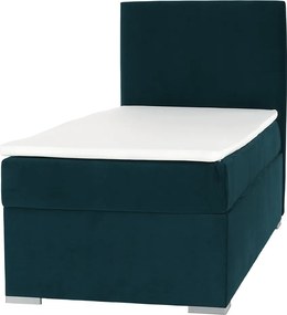 Boxspringová postel, jednolůžko, zelená, 90x200, pravá, SAFRA