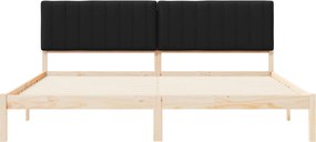 Rám postele s čalouněným čelem Černý 200 x 200 cm 3405574