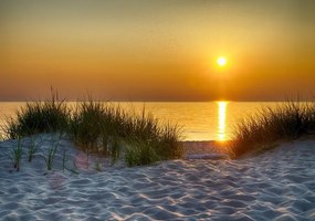 Postershop Fototapeta: Západ slunce na pláži (5) - 184x254 cm