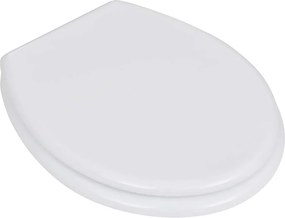 WC sedátko MDF s víkem jednoduchý design bílé 140801