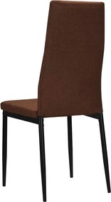 Jídelní židle 4 ks hnědé textil 246184