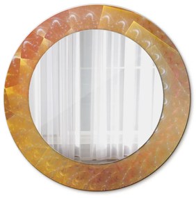 Kulaté dekorativní zrcadlo Spirálová abstrakce fi 50 cm