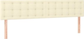 Box spring postel s matrací krémová 160x200 cm umělá kůže 3141133
