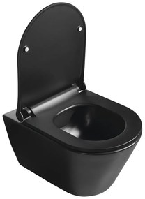 Sapho AVVA WC sedátko, SLIM, Soft Close, černá mat 100787-110