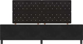 Postel s boxspringem s čelo Černá 200 x 200 cm samet 3344899