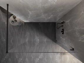 Mexen Lunar sprchová stěna pravá 70 x 200 cm, 8mm čiré sklo, černá matná, 830-070-000-70-00-P