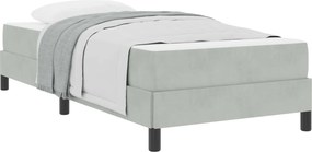 Postel s boxspringem s matrací Světle šedá 90 x 200 cm textil 3398665