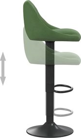 Barové židle 2 ks tmavě zelené samet 335352