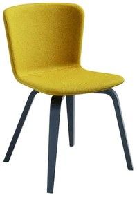 MIDJ - Dvoubarevná čalouněná židle CALLA s dřevěnou podnoží II.