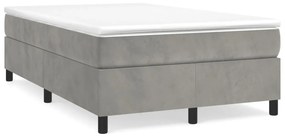 Box spring postel s matrací světle šedá 120x190 cm samet 3269703