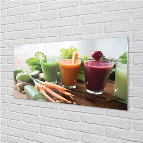 akrylový obraz zeleninové koktejly 125x50 cm