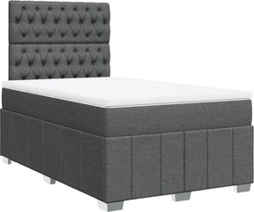 Box spring postel s matrací tmavě šedá 120x190 cm textil 3293915