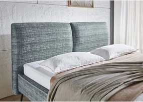 Modrá čalouněná dvoulůžková postel bez roštu 180x200 cm Infinity – Meise Möbel