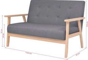 Dvousedačka, textilní čalounění, tmavě šedá 244652