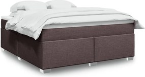 Box spring postel s matrací tmavě hnědá 180x200 cm textil 3285154