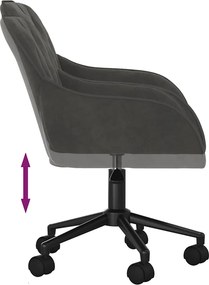 Otočné jídelní židle 2 ks tmavě šedé samet 3103422