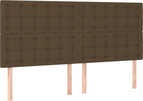 Box spring postel s matrací tmavě hnědá 160x200 cm textil 3137488
