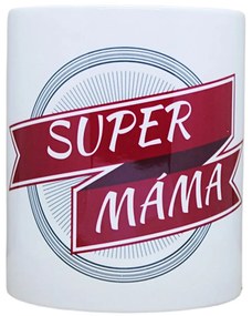 Super plecháček Keramický hrnek s potiskem pro mamku Objem a motiv: 320 ml bílý uvnitř