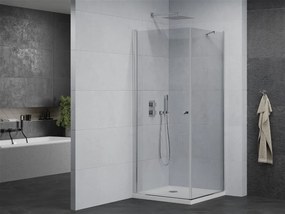 Mexen Pretoria sprchový kout 100 x 100 cm, průhledný, chrom + plochá sprchová vanička-852-100-100-01-00-4010