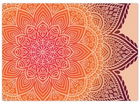 Skleněný obraz - Mandala umění (70x50 cm)