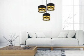 Závěsné svítidlo Intense Gold, 3x textilní stínítko (mix 6 barev), (výběr ze 3 barev konstrukce), o