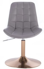 LuxuryForm Židle PARIS na zlatém talíři - šedá