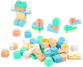 MOCHTOYS Stavebnice PlaySquish / 24 silikonových kostek / bez ostrých