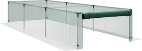 Outsunny stan na ochranu rostlin 1,25 x 3,73 m s dveřmi na zip, větruodolná síť proti hmyzu pro zeleninu a rostliny, síť proti škůdcům