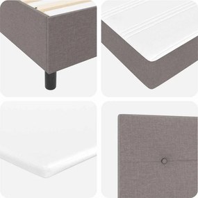 Postel s boxspringem s čelo Taupe 100 x 200 cm textil 3340554