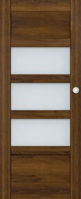 posuvné interiérové dveře do pouzdra BRAGA model B Průchozí rozměr: 70 x 197 cm, Orientace dveří: Levé dveře, Dekor: Ořech muškátový