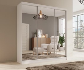 ADRK Furniture Šatní skříň s posuvnými dveřmi Tola 200 ADRK-SW-TOL-200-W