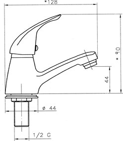Novaservis Titania Iris Umyvadlová baterie na studenou vodu, chrom, 92005,0