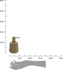 Dávkovač mýdla Roza, olivový/s dřevěnými prvky, 250 ml