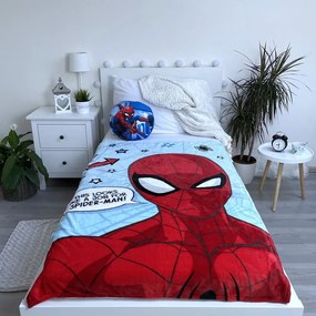 Červeno-modrá dětská deka z mikroflanelu 100x150 cm Spiderman – Jerry Fabrics