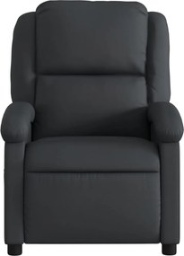 Polohovací křeslo černé z pravé kůže 3205920