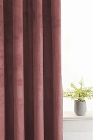 Zatemňovací závěs ELVIO VELVET 140x250 cm, starorůžový Zavěšení: Kovové kroužky