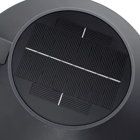 Antracitové fasádní solární LED svítidlo Justina s pohybovým čidlem 5W  - Nordlux