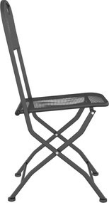 vidaXL Skládací zahradní židle 4 ks mřížka z tahokovu antracitové [317339]