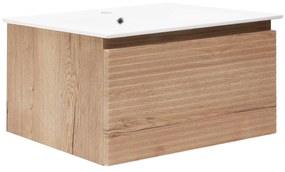 Koupelnová skříňka s umyvadlem Naturel Savona 98x43x44,8 cm dub halifax mat