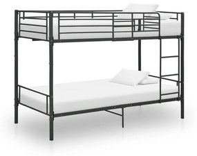 Petromila Poschoďová postel černá kov 90 x 200 cm
