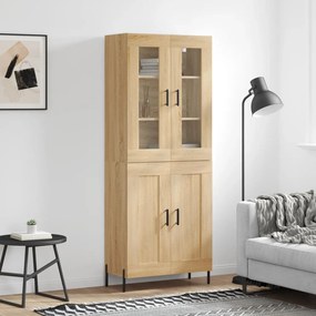 Skříň highboard dub sonoma 69,5 x 34 x 180 cm kompozitní dřevo 3198348