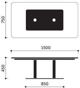 ProfiM - Konferenční stolek REVO - 150x75 cm