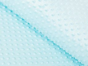 Biante Dětský povlak na polštář Minky 3D puntíky MKP-013 Ledový modrý 50 x 50 cm