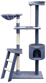 Škrabadlo pro kočky se sisalovými sloupky, 150 cm, tmavě modrá 170489