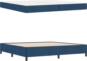 Postel s boxspringem Modrá 200 x 200 cm textil 3398891