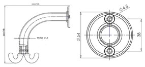 AQUALINE 8008 čtyřvěšák, bílá