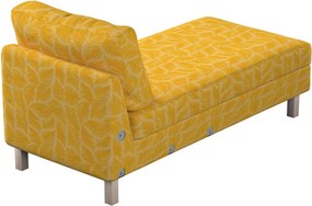 Potah na přídavný šezlong IKEA Karlstad, krátký barva žlutá látka pletený vzor, vzorované