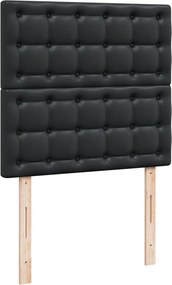Box spring postel s matrací černá 100x200 cm umělá kůže 3293008