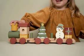 Vláček dřevěný vánoční